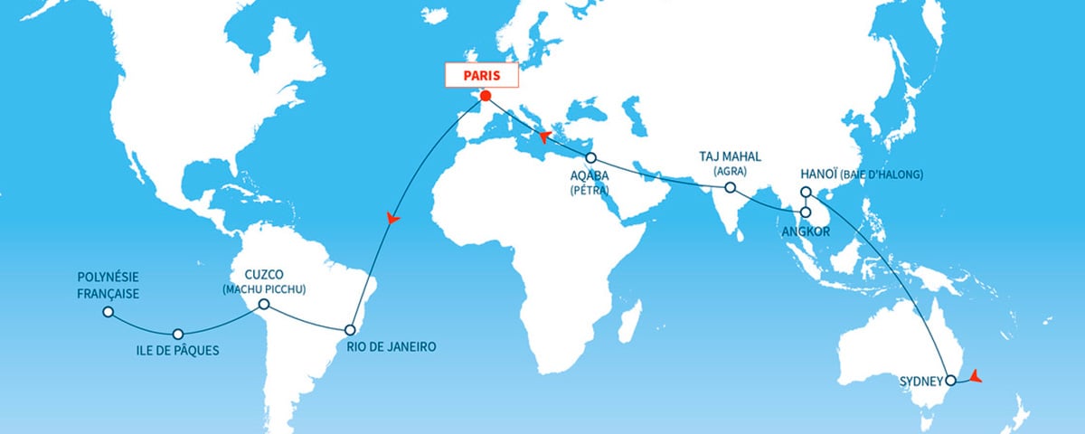 Le Tour du Monde Grands Classiques Croisière Aérienne 2023 - Safrans Du Monde