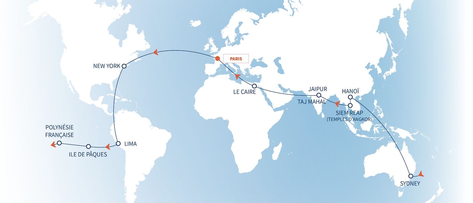Le Tour du Monde Grands Classiques Croisière Aérienne 2024 - Safrans Du Monde